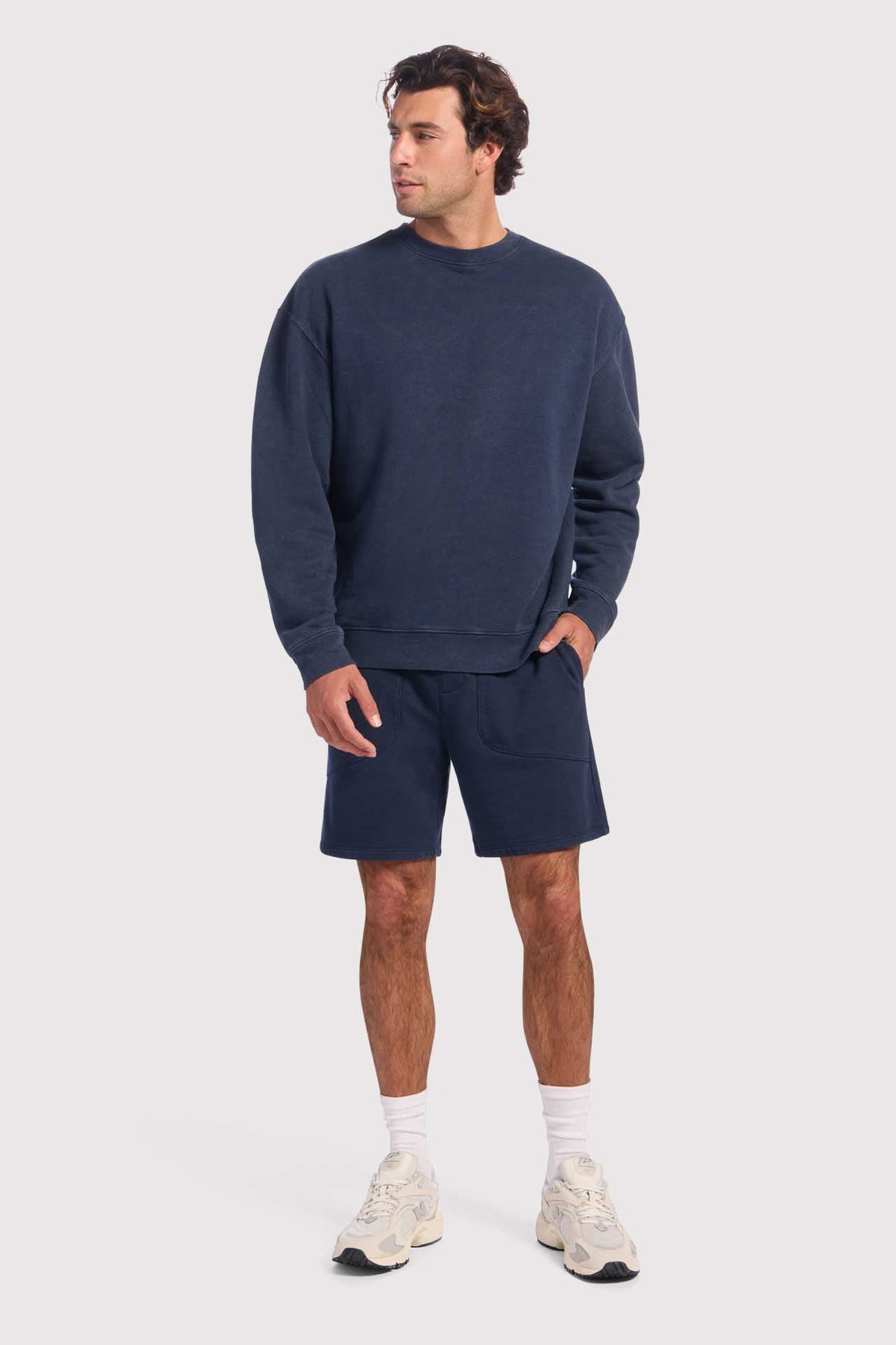 Vintage Fleece Men's Short | Washed Navy – nuuds