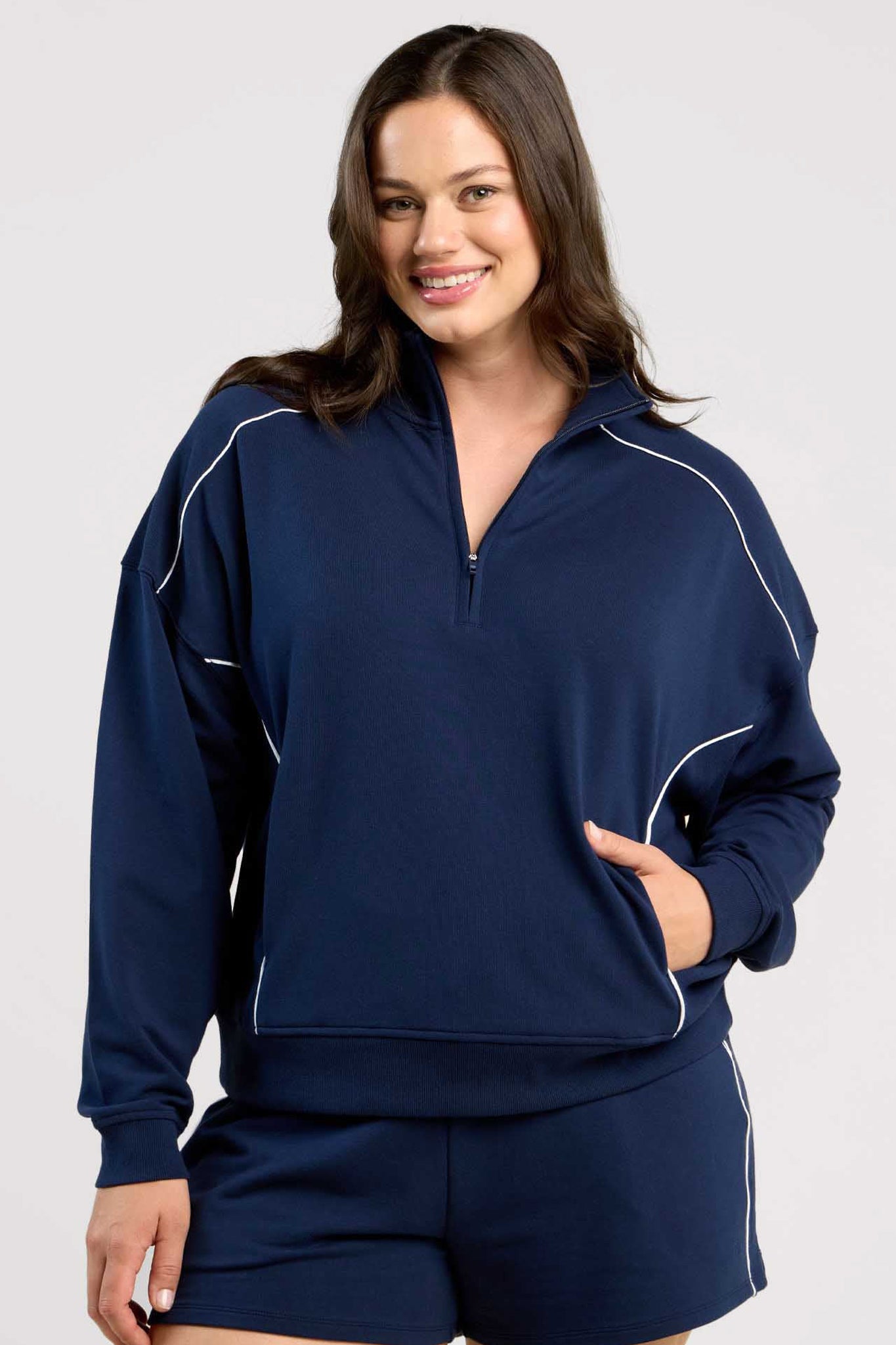 CloudTech Quarter-Zip | Navy – nuuds