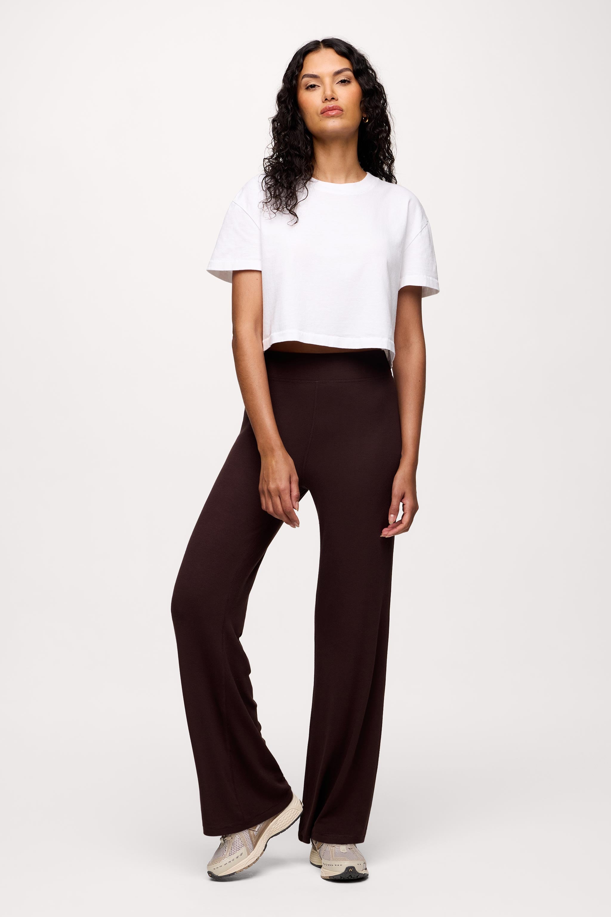 Slinky Rib Streamline Pant | Casual Pants for Women, Wide Leg Pants ...