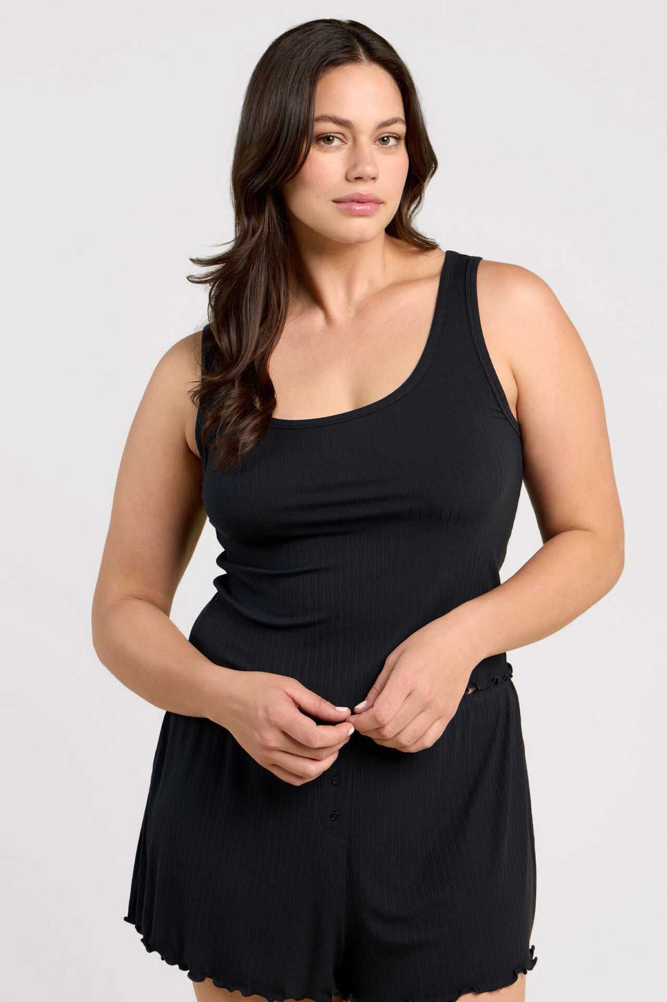 Mini Rib Tank | Black – nuuds