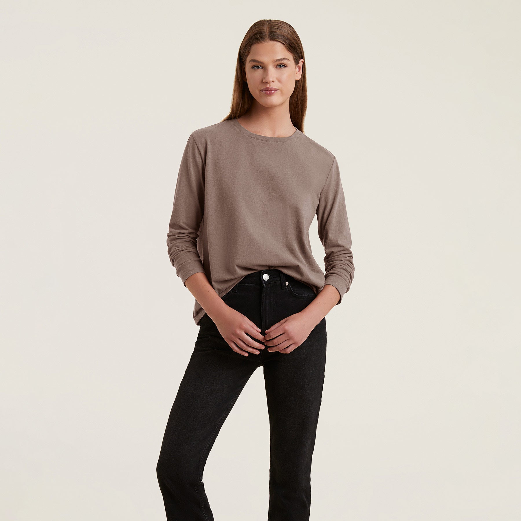 Long Sleeve Everyday T-Shirt | Mocha
