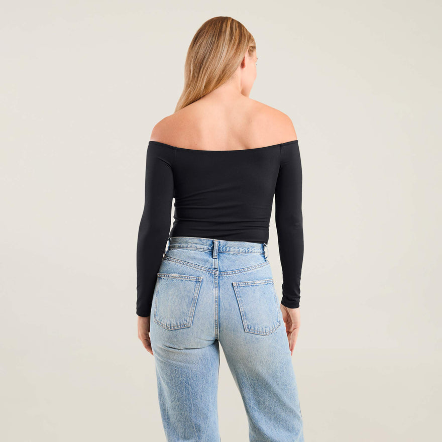 Off The Shoulder Bodysuit | Black