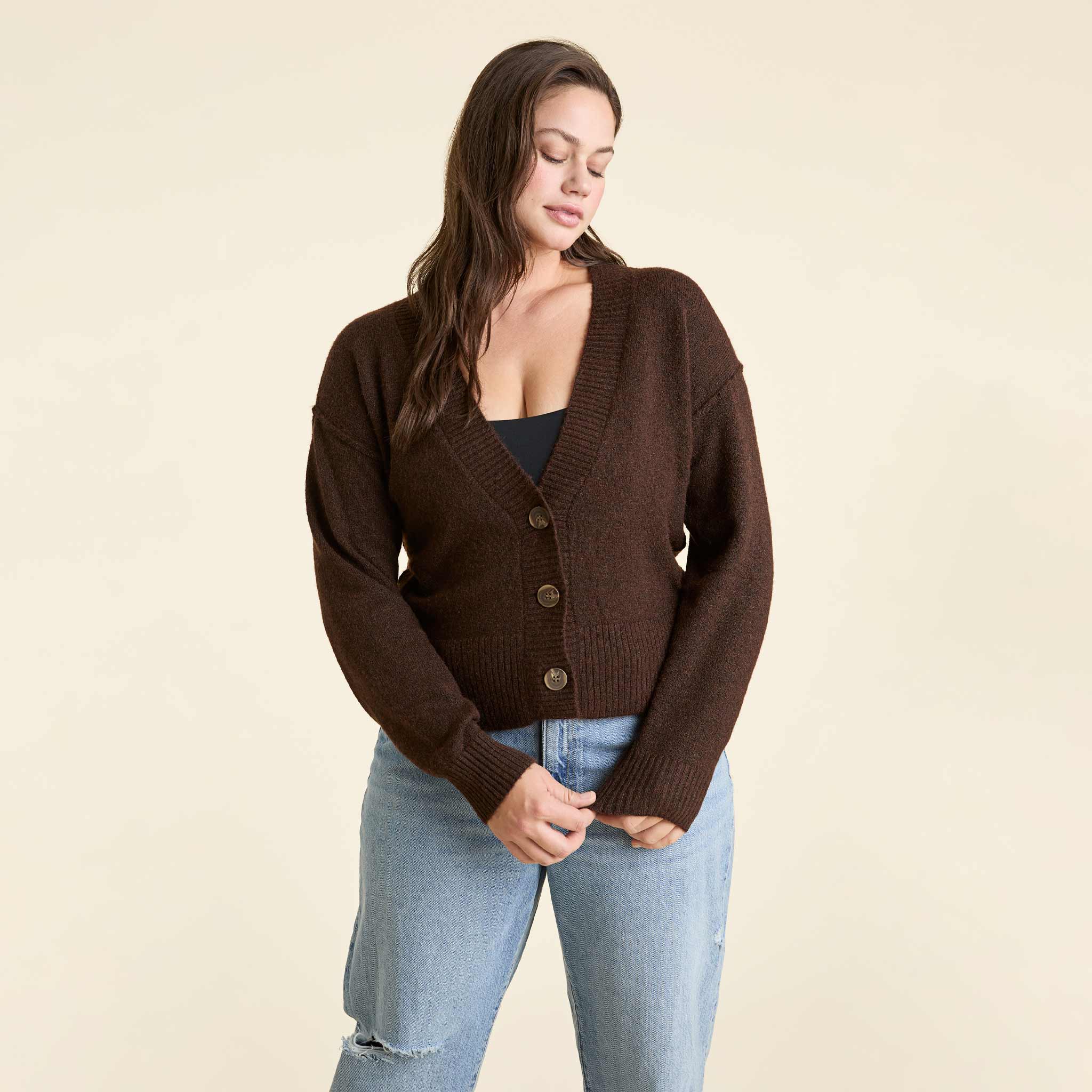 Cozy Knit Cardigan | Coffee