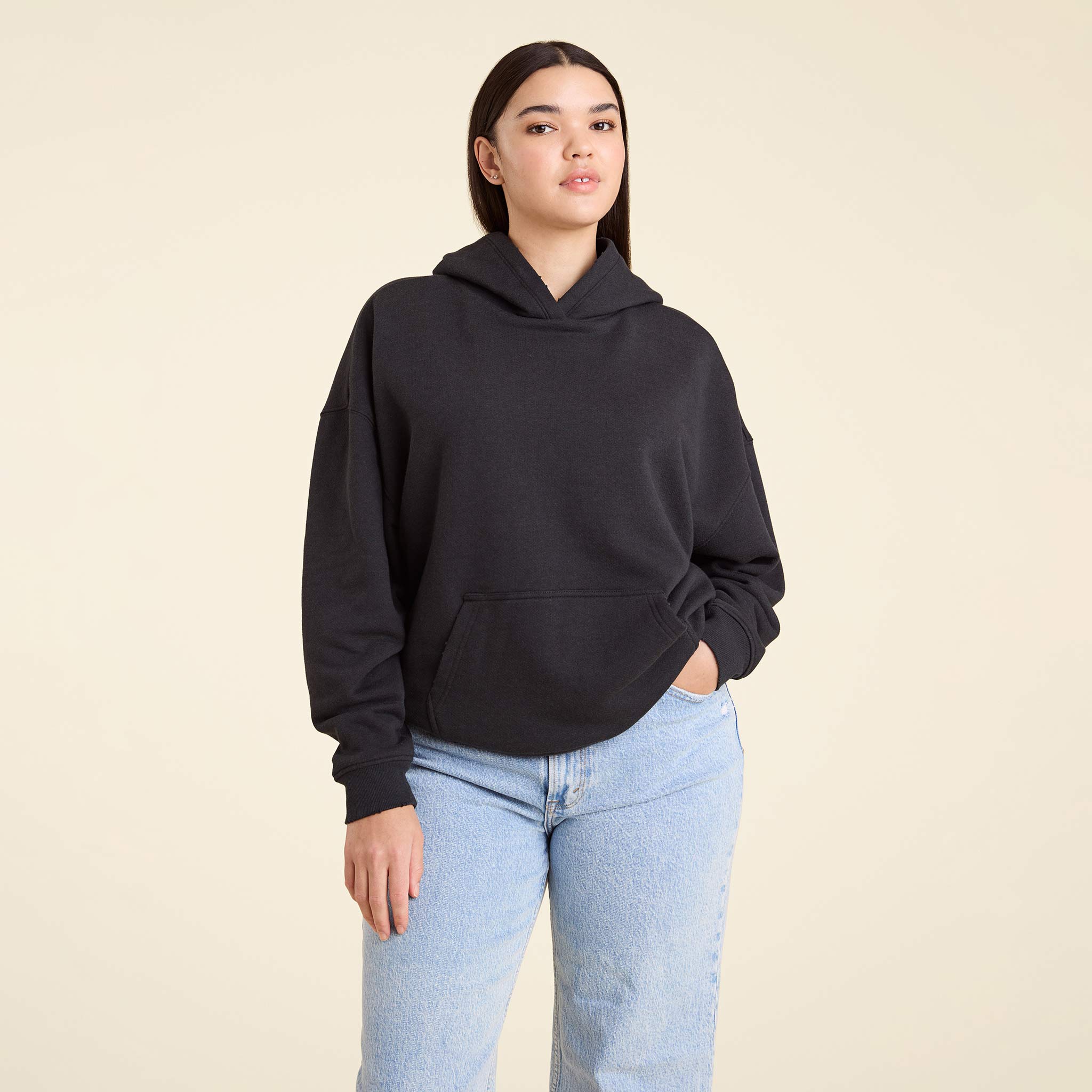 Vintage Fleece Hoodie | Black