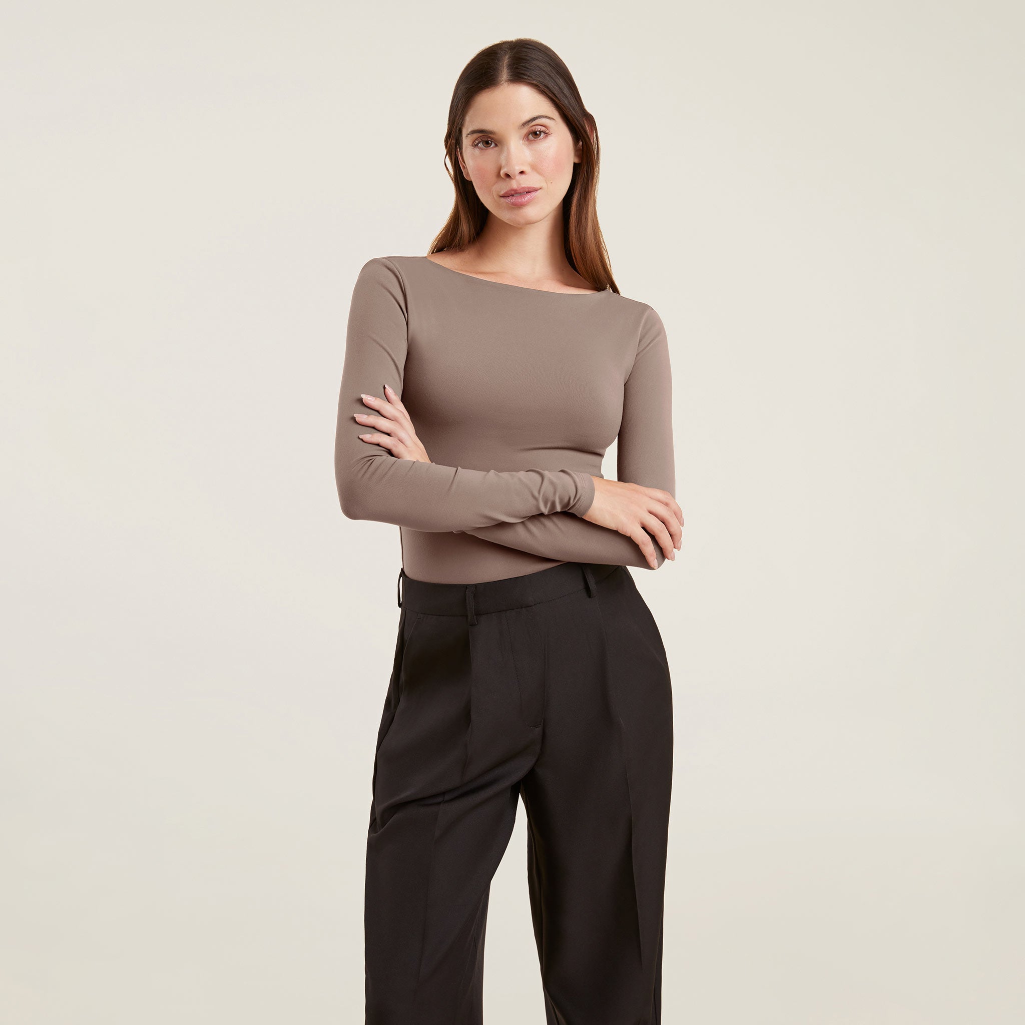 Open Back Bodysuit | Mocha