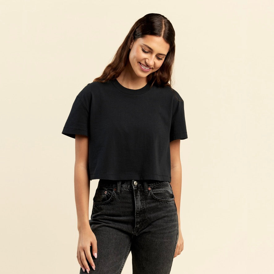 Cropped Tee | Black